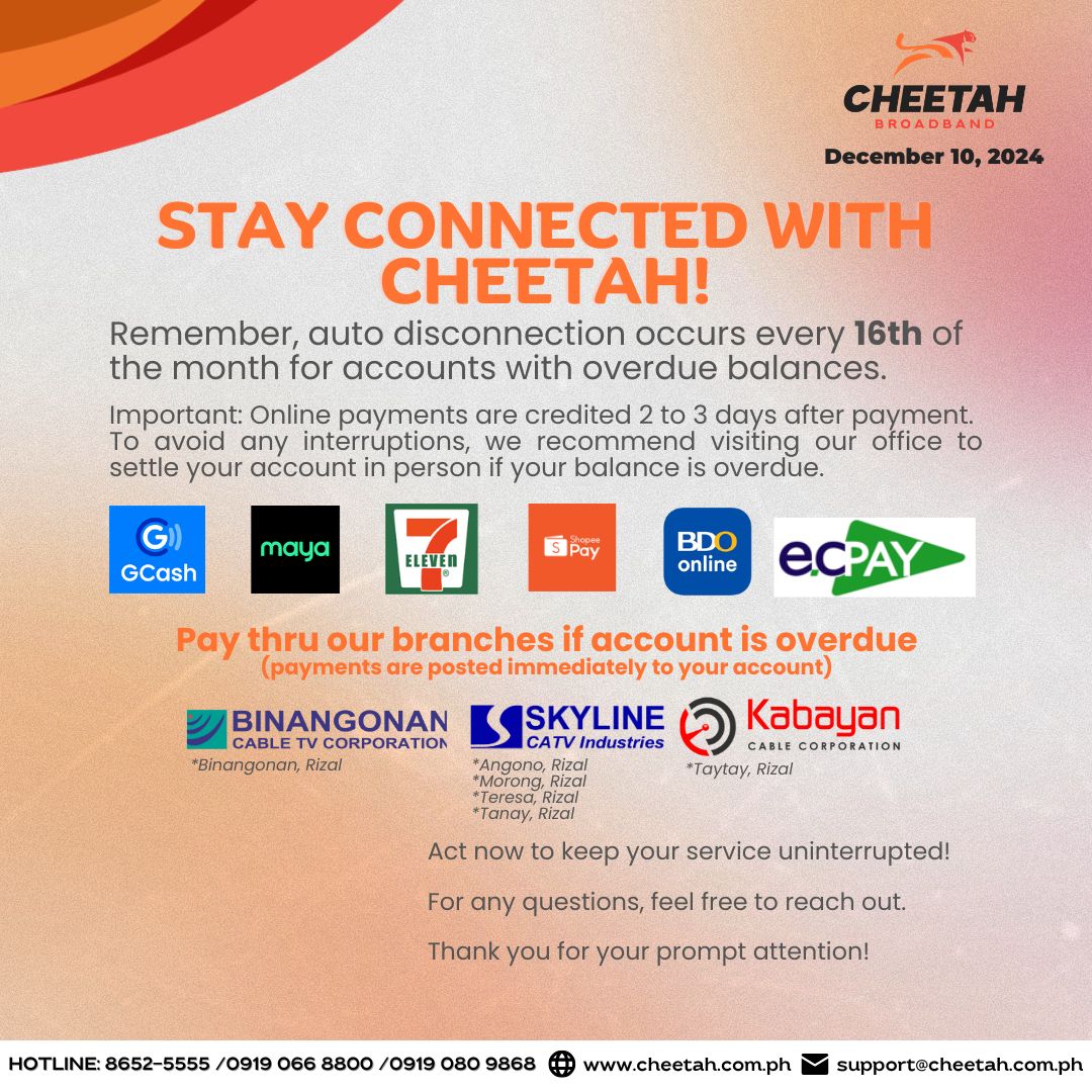 News and Updates - Cheetah Broadband